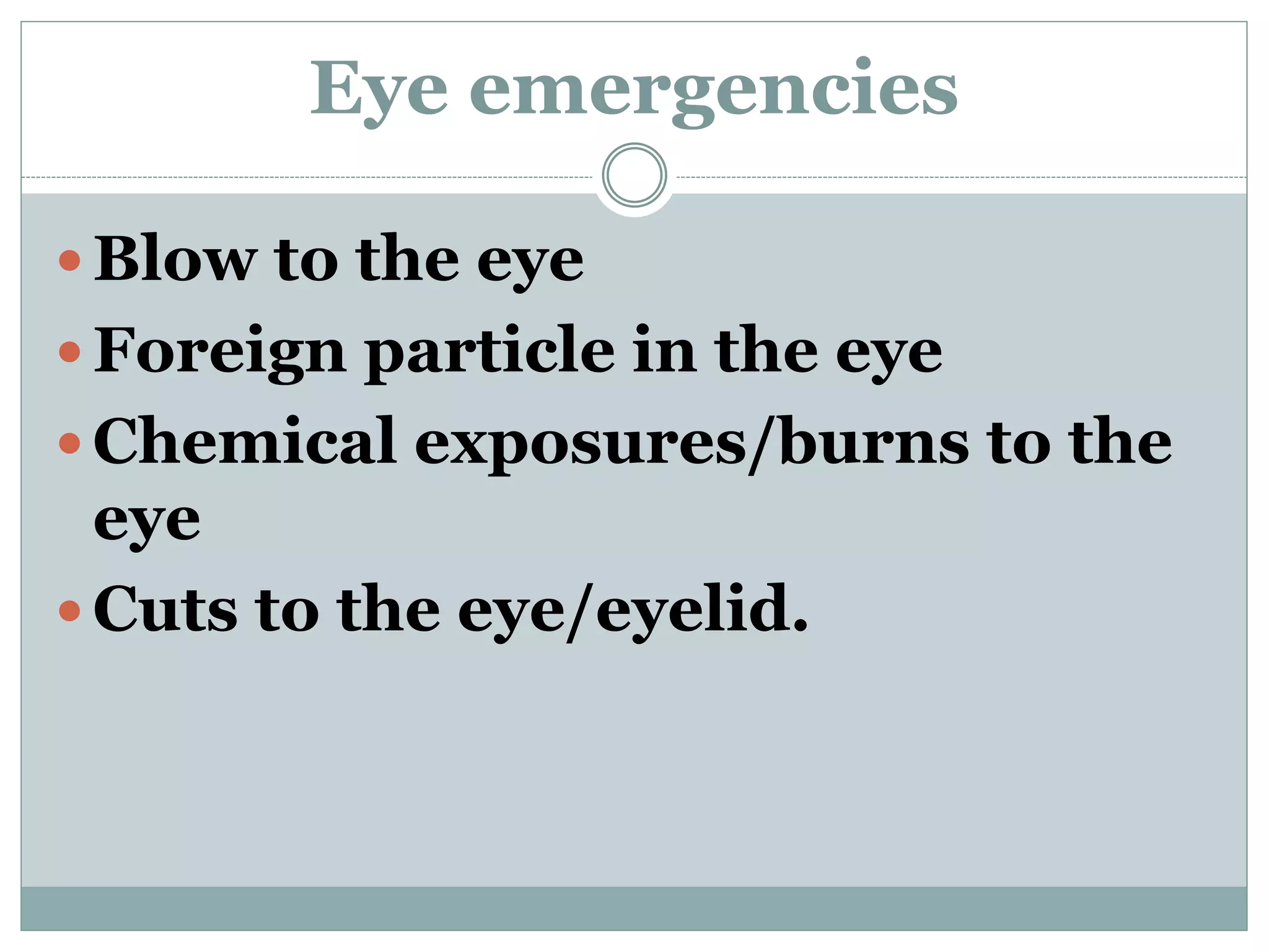 eye first aid | PPTX
