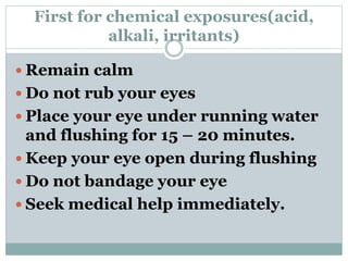 eye first aid | PPTX