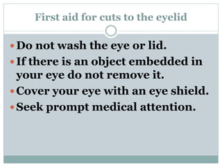 eye first aid | PPTX