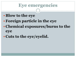 eye first aid | PPTX