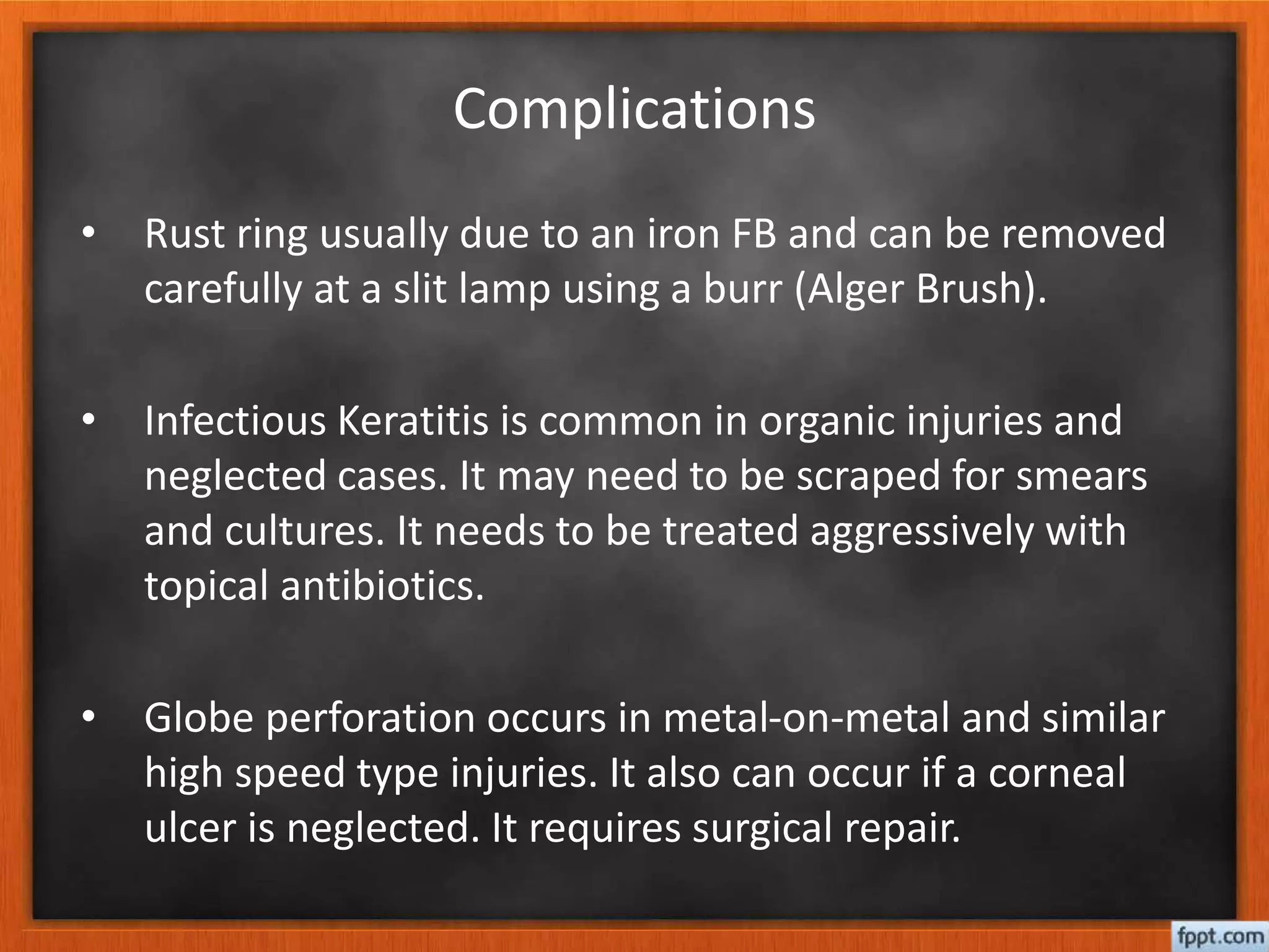 Ocular Foreign Body | PPTX