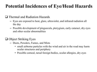 Ocular health and safety in traffic police | PPTX