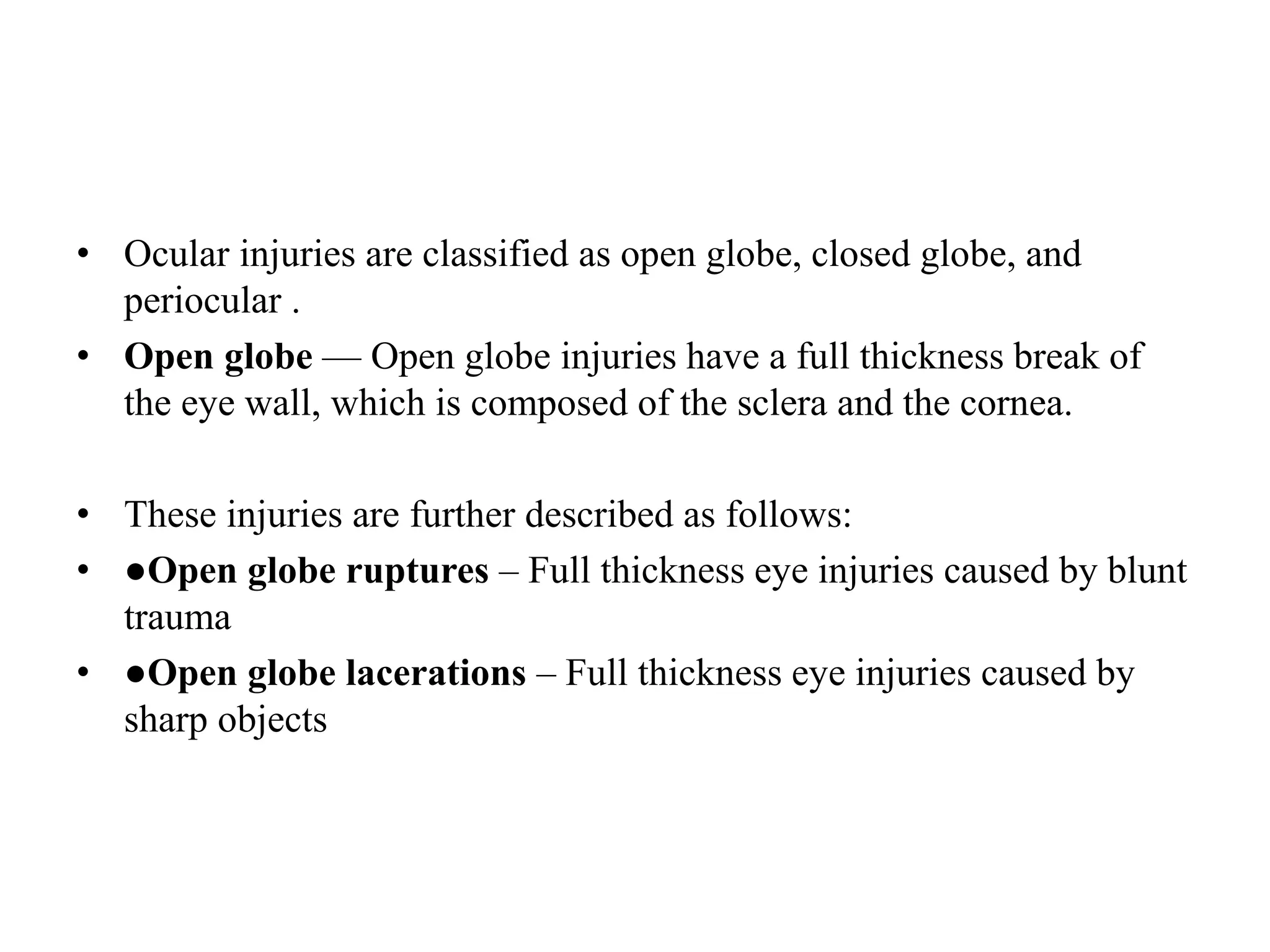 Ocular injuries | PPTX