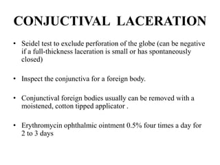 Ocular injuries | PPTX
