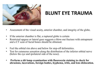 Ocular injuries | PPTX
