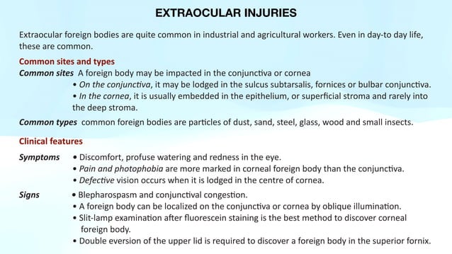 OCULAR INJURIES | PDF