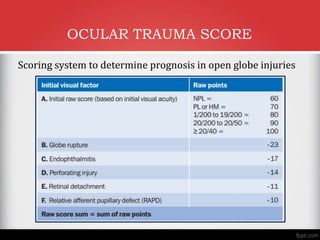Ocular Injuries – Classification & Management Protocol.pptx