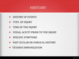 Ocular Injuries – Classification & Management Protocol.pptx