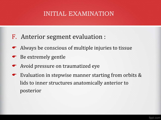 Ocular Injuries – Classification & Management Protocol.pptx