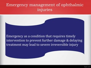 Ocular Injuries – Classification & Management Protocol.pptx