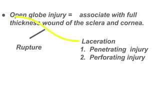 Ocular injury ppt Upendra pal optometrist upums saifai etawah | PDF ...