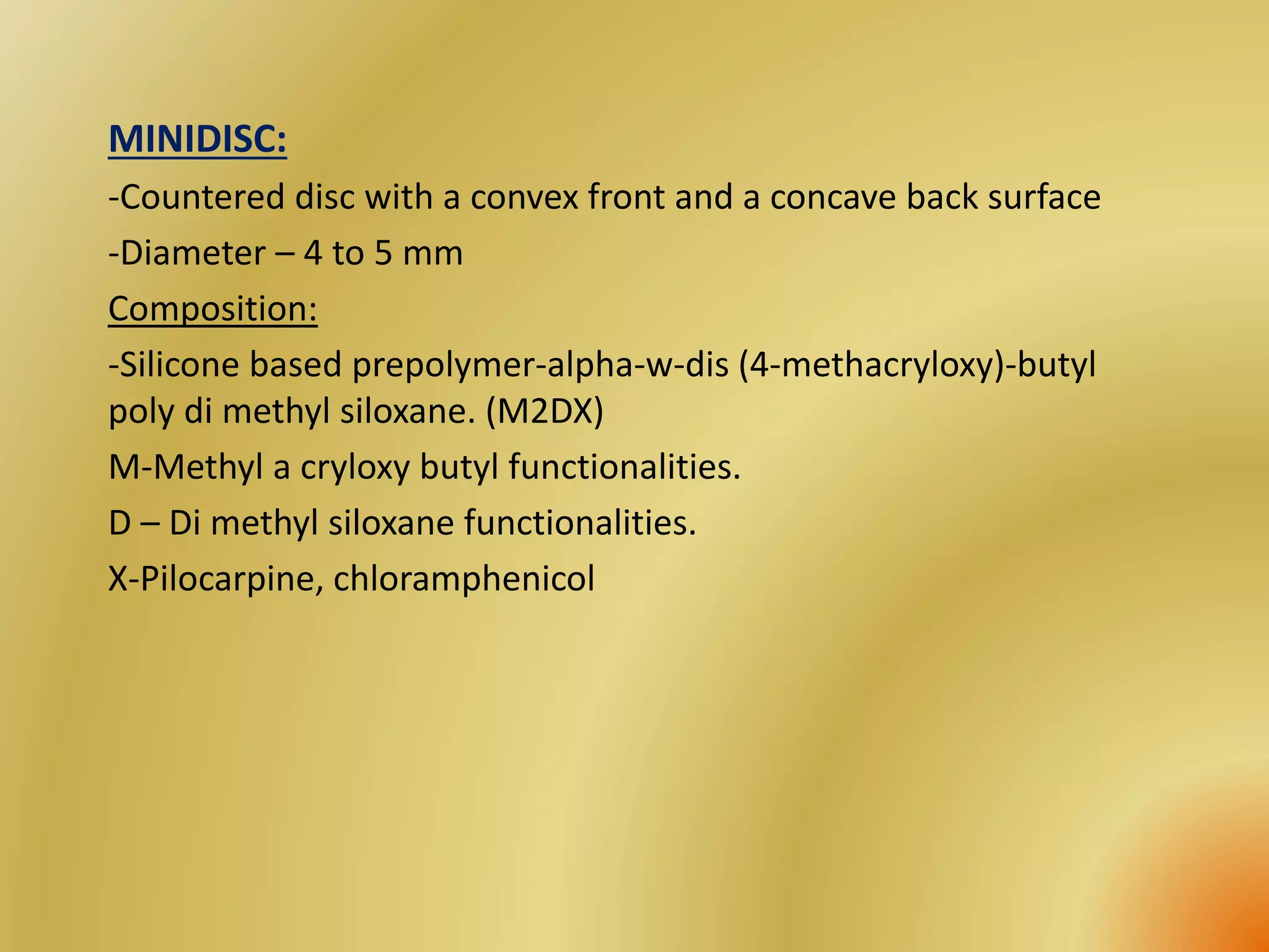 Ocular inserts | PPTX