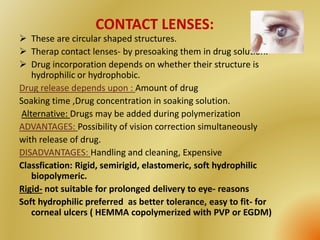 Ocular inserts | PPTX