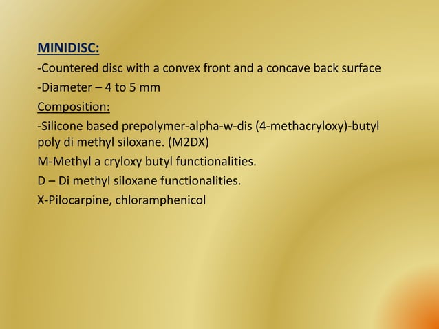 Ocular inserts | PPTX