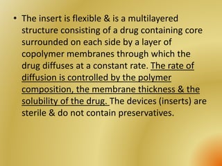 Ocular inserts | PPTX