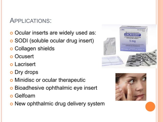 Ocular inserts | PPTX