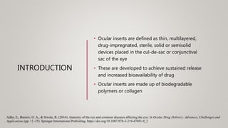 Ocular inserts ppt | PPTX