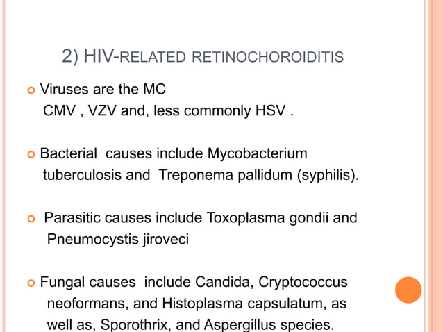 Ocular manifestation of hiv | PPTX | Eye and Vision Conditions ...