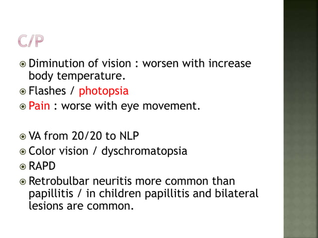 Ocular manifestations of multiple sclerosis | PPTX