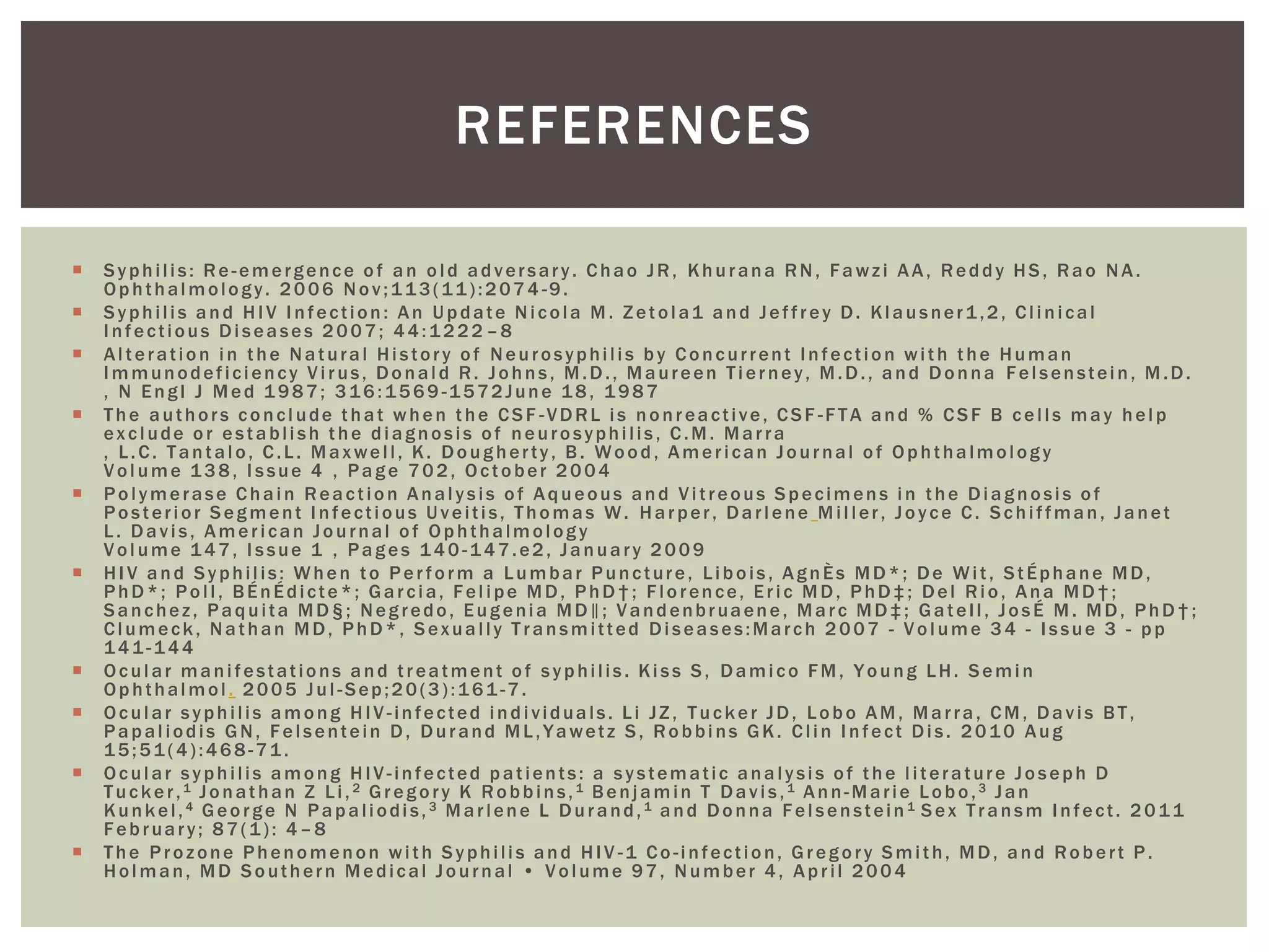 Ocular manifestations of syphilis | PPTX