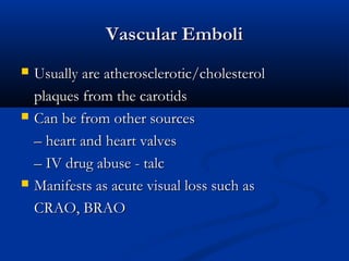 Ocular manifestations of systemic disease | PPT