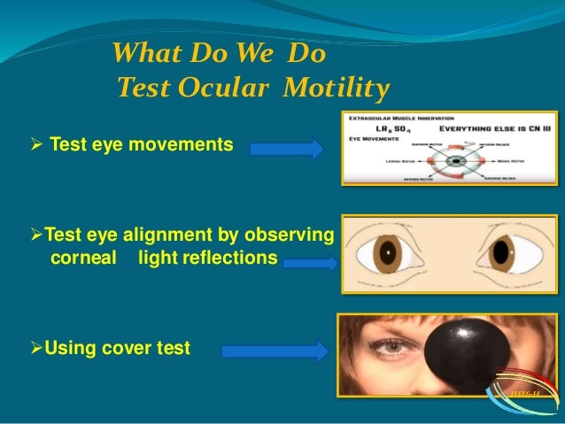 Ocular motility test