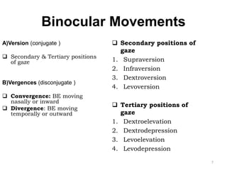 Ocular movements kamara (MURHEC) | PPT