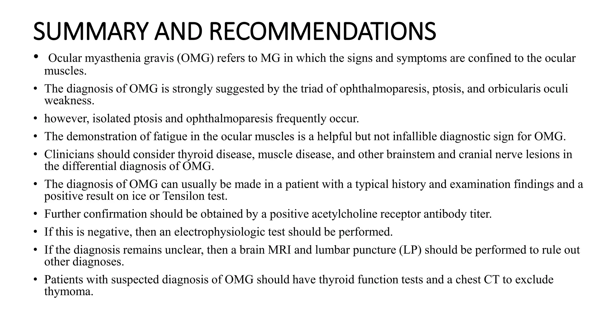 Ocular myasthenia | PPTX
