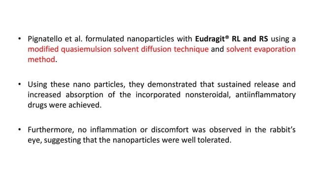 ocular applications of nanoparticulate drug delivery systems | PDF