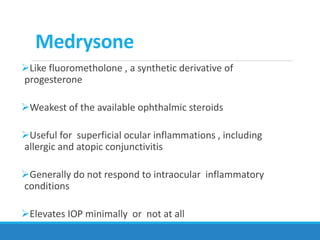 Ocular NSAIDs and Steroids | PPTX