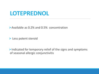 Ocular NSAIDs and Steroids | PPTX