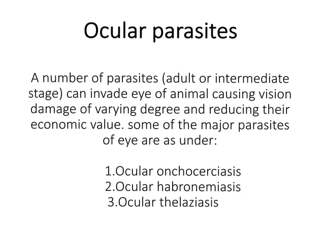 OCULAR PARASITE | PPTX
