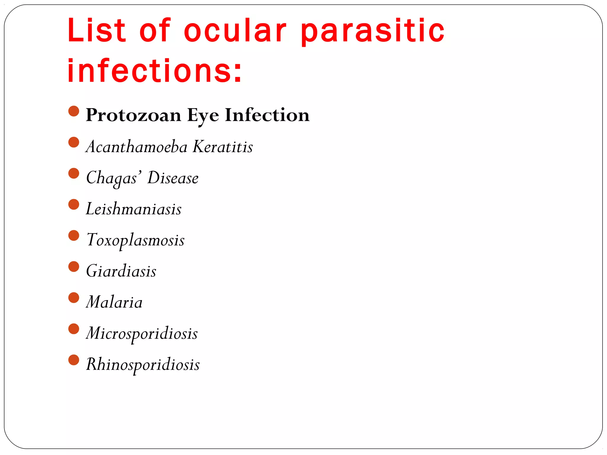 Ocular parasitic infection | PPT