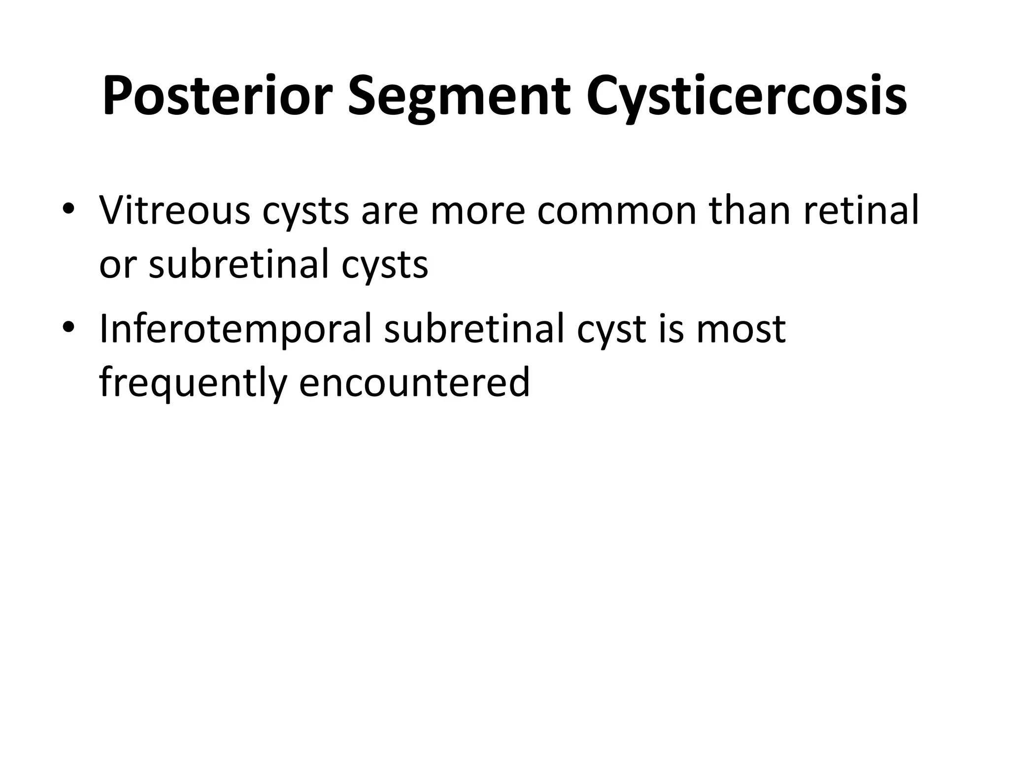 ocular cysticercosis | PPTX