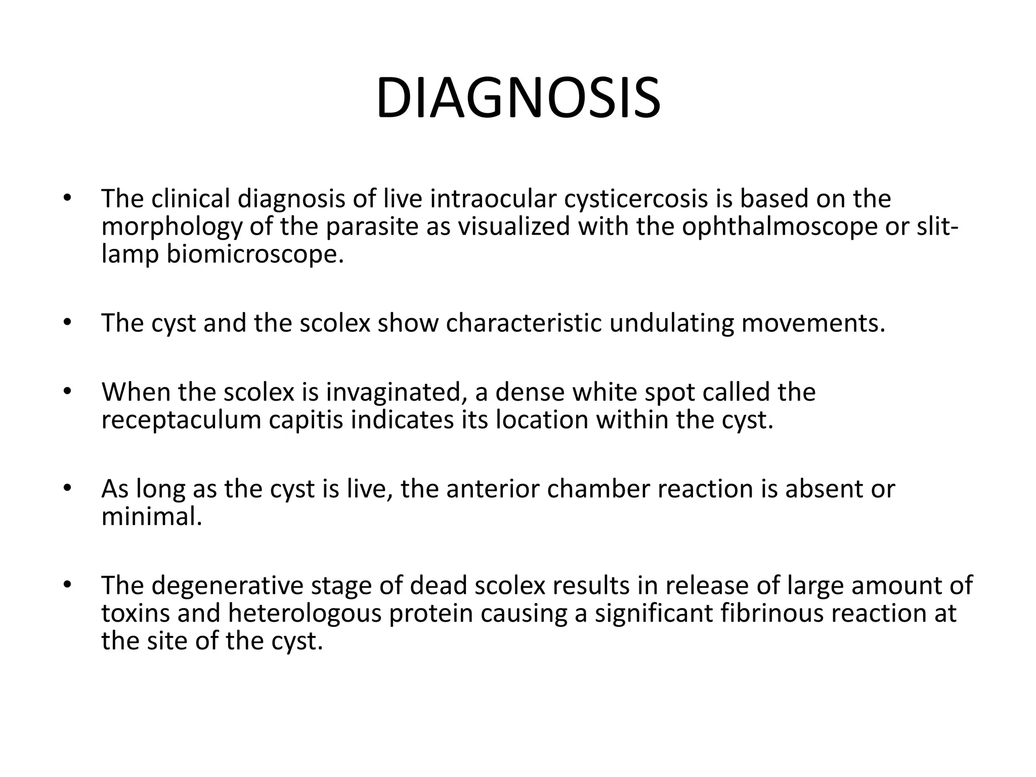 ocular cysticercosis | PPTX