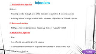 Ocular pharmacology | PPTX