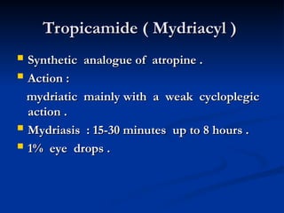 Ocular Pharmacology (pharmacokinetics, drug absorption, distribution ...