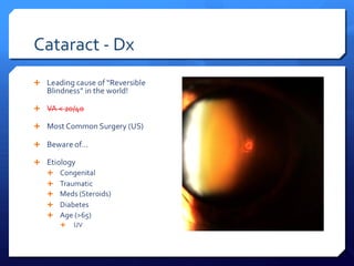 Selected Ocular Disorders & Procedures | PPT