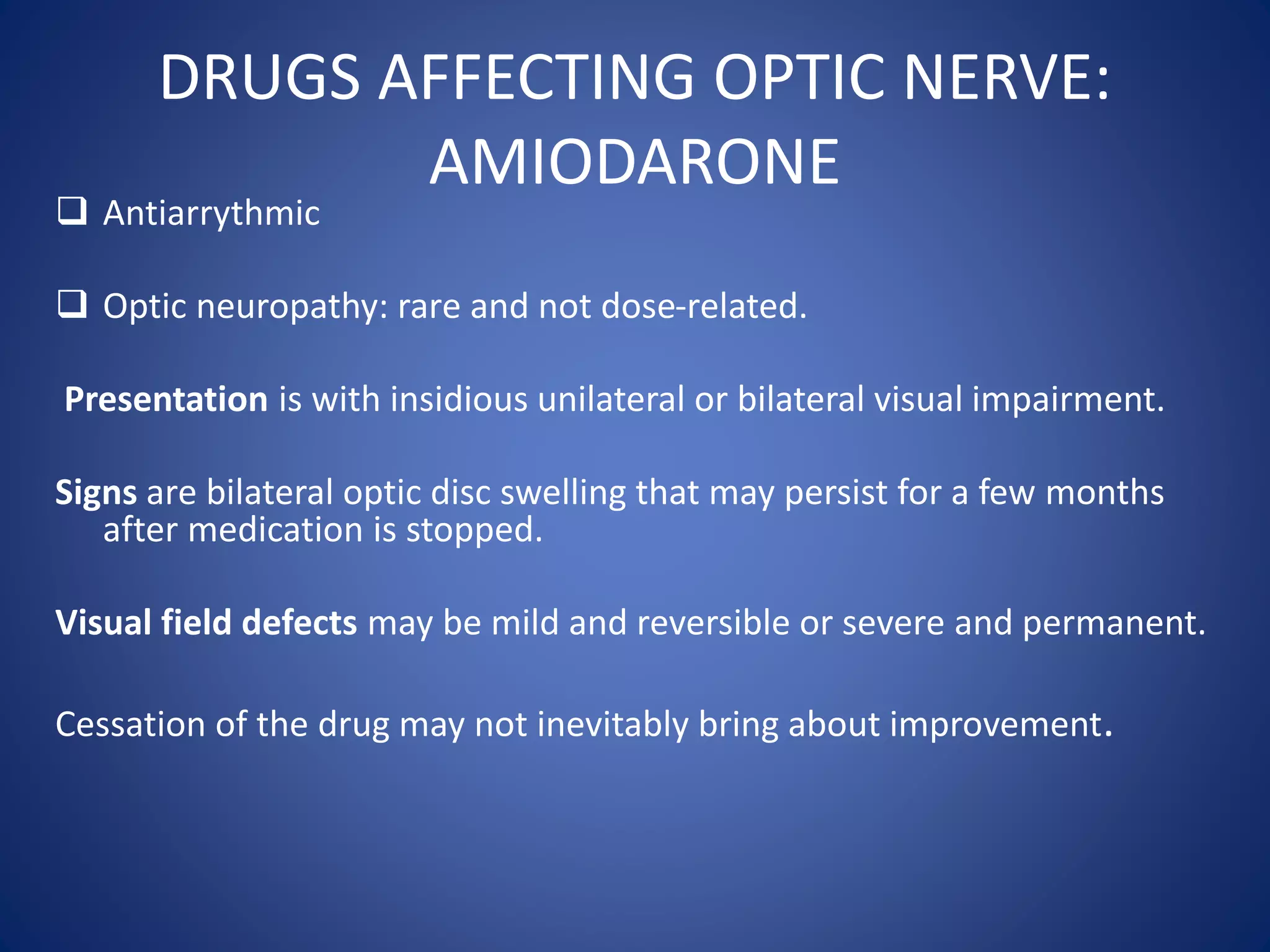 Ocular side effects of systemic drugs | PPTX