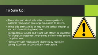 Ocular side effects of systemic drugs | PPTX