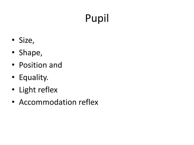 Ocular signs in medicine/ neurology | PPTX | Eye and Vision Conditions ...