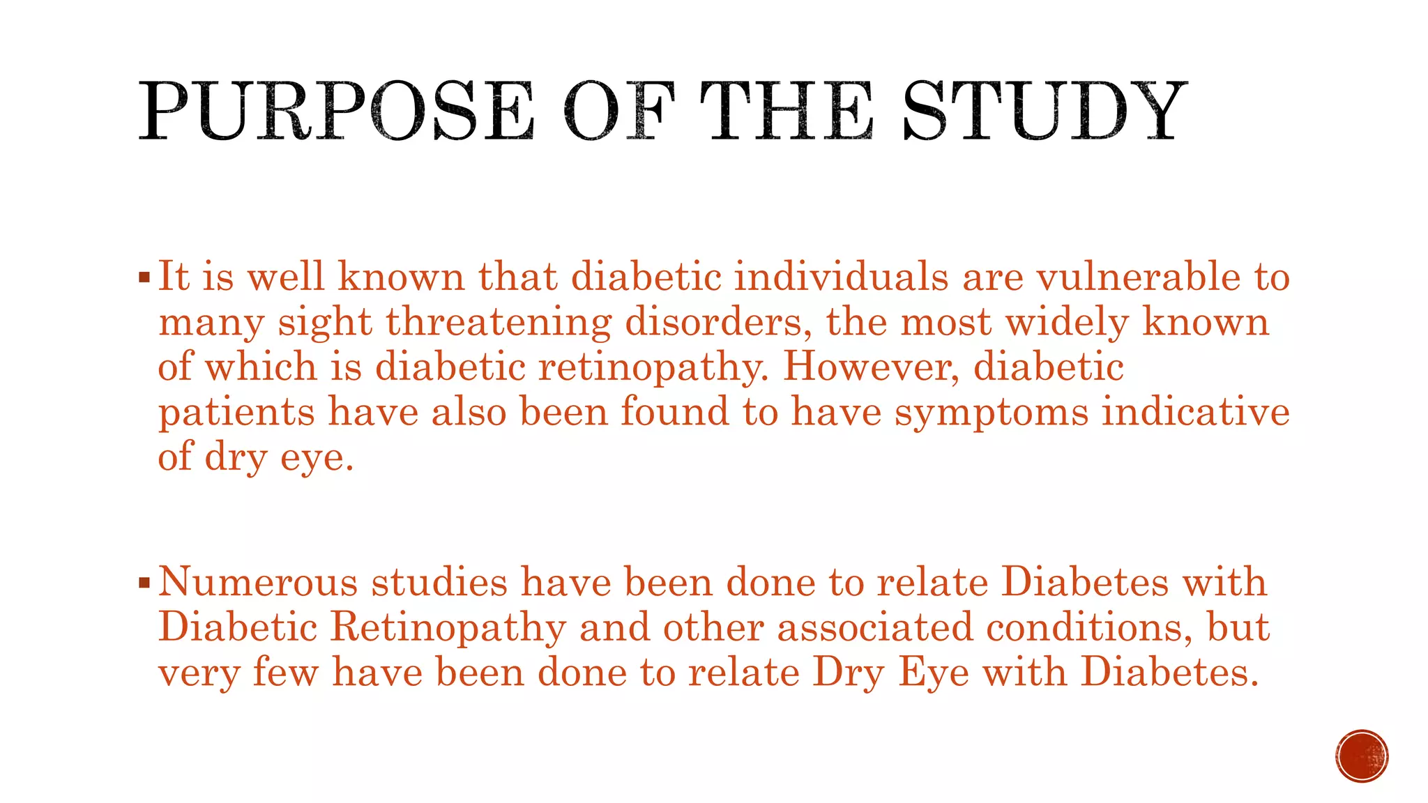 Dry Eye and Ocular surface diseases in diabetes mellitus | PPTX