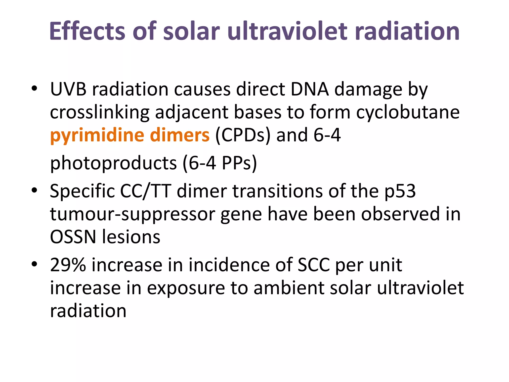 Ocular surface squamous neoplasia(ossn) | PPTX
