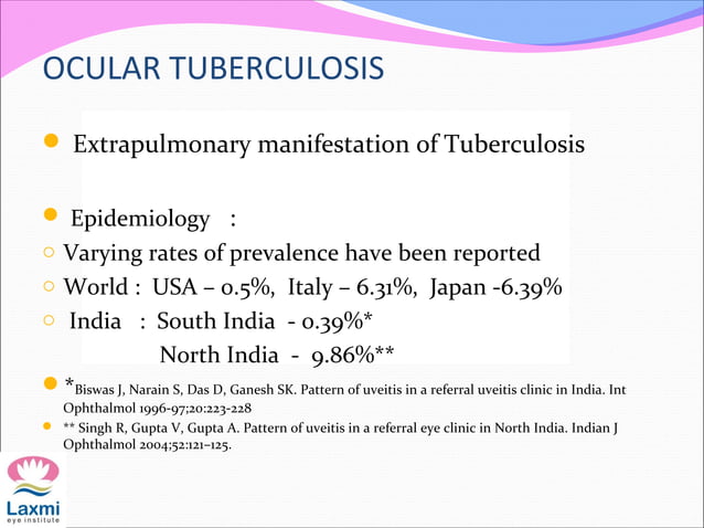 Ocular tb | PPT | Eye and Vision Conditions | Diseases and Conditions