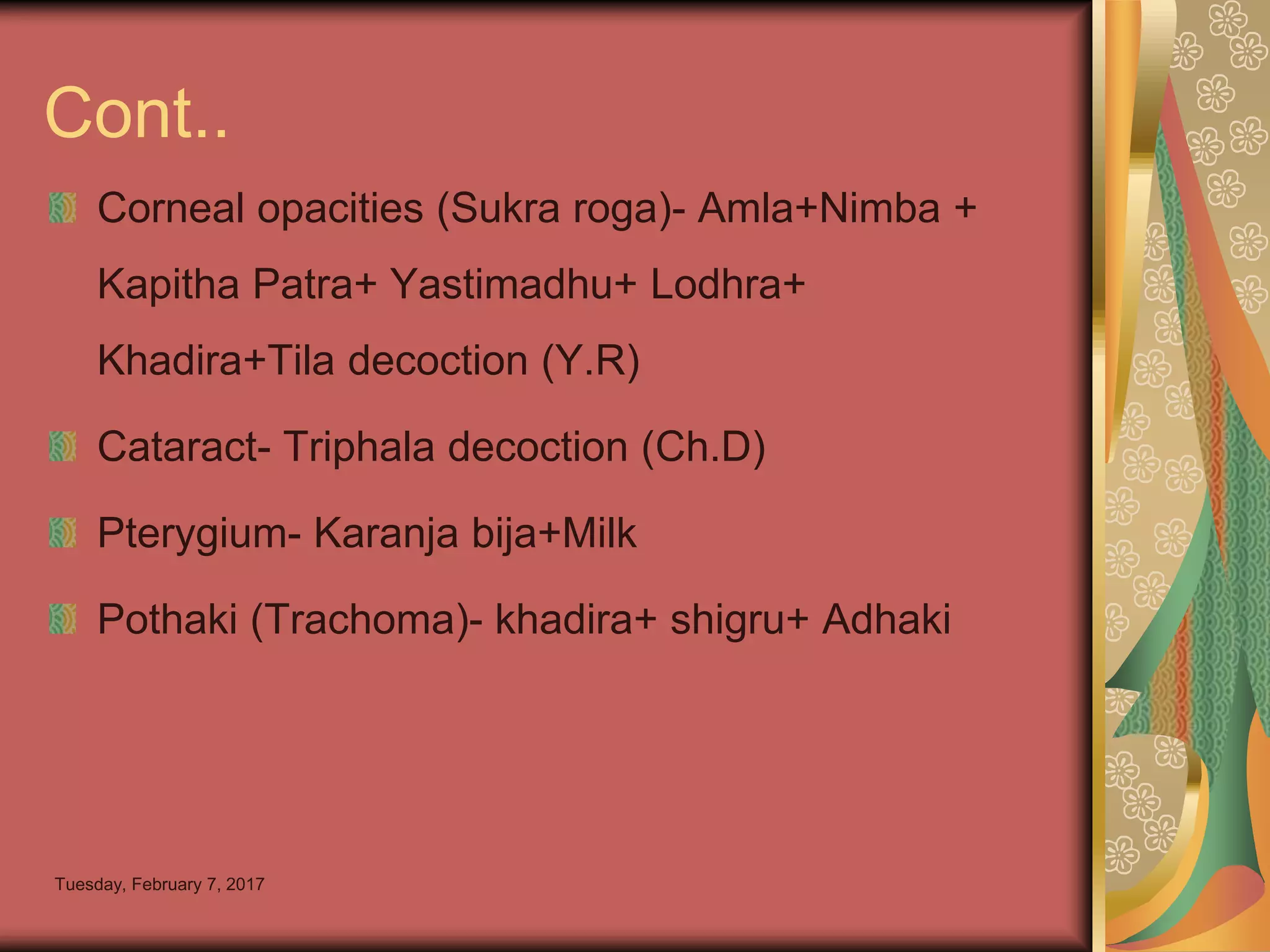 OCULAR THERAPEUTICS AND KRIYAKALPA IN AYURVEDA | PPTX