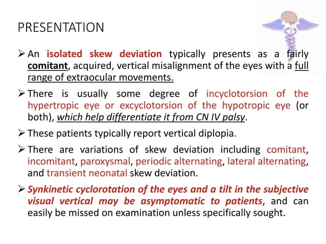 Ocular tilt reaction and skew deviation | PPTX