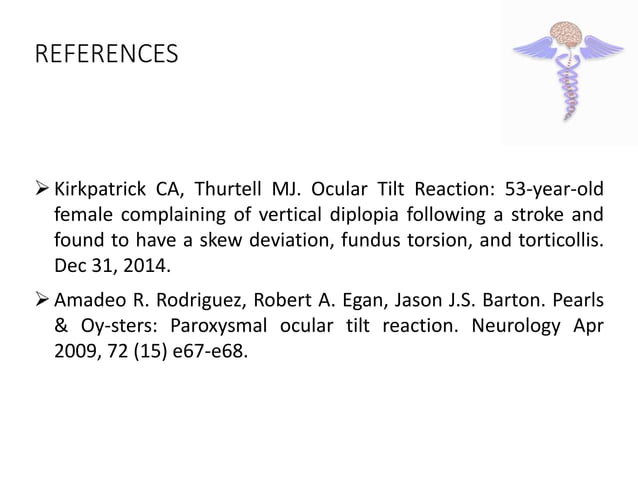 Ocular tilt reaction and skew deviation | PPTX