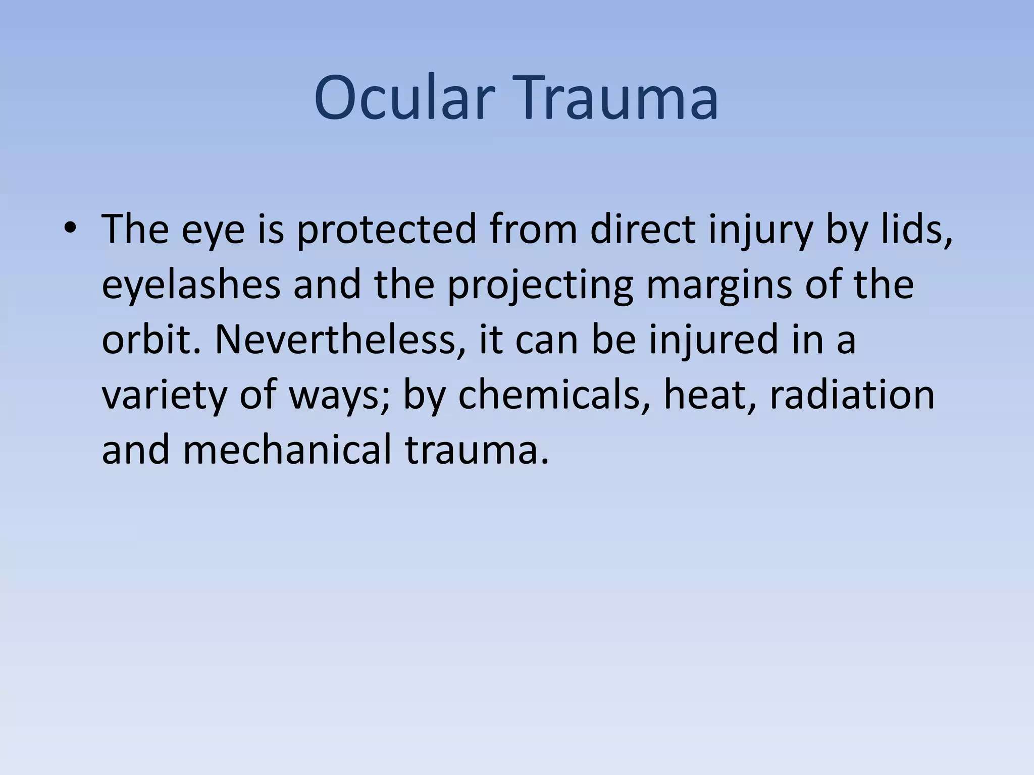 Ocular trauma | PDF