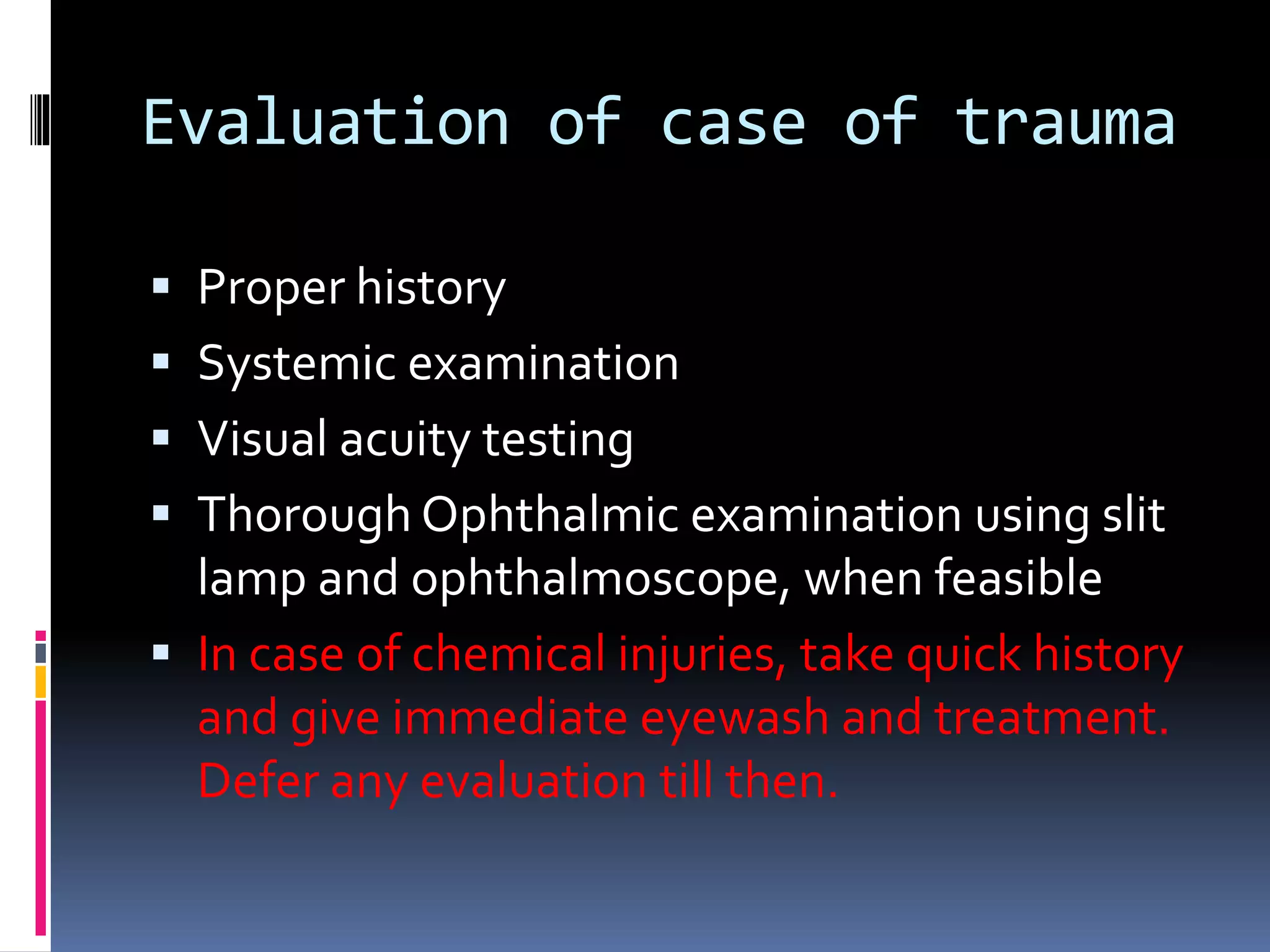 Ocular trauma | PPTX