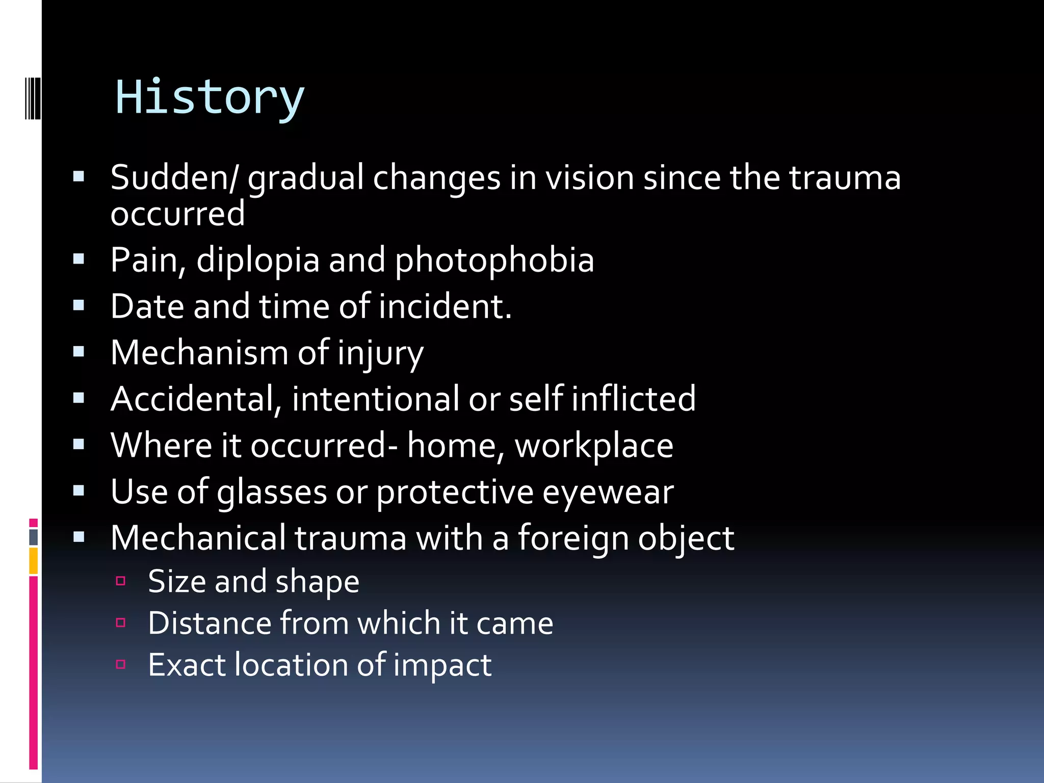 Ocular trauma | PPTX